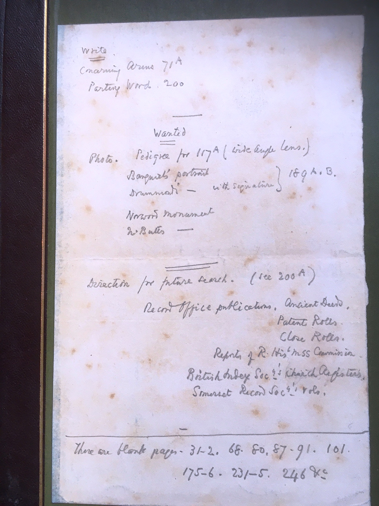 Research – The Bicknell Family